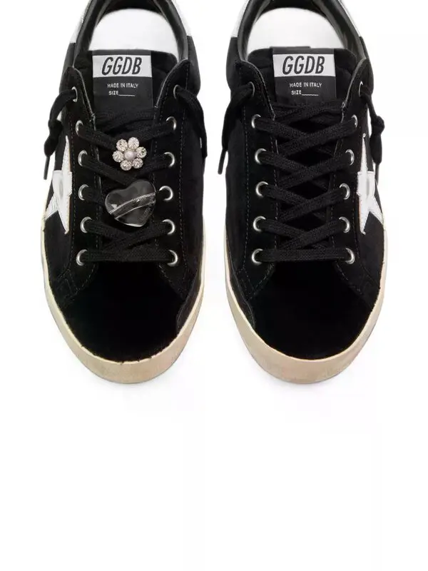 GOLDEN GOOSE Super Star Velvet Upper And Heels Laminated-star With Charms