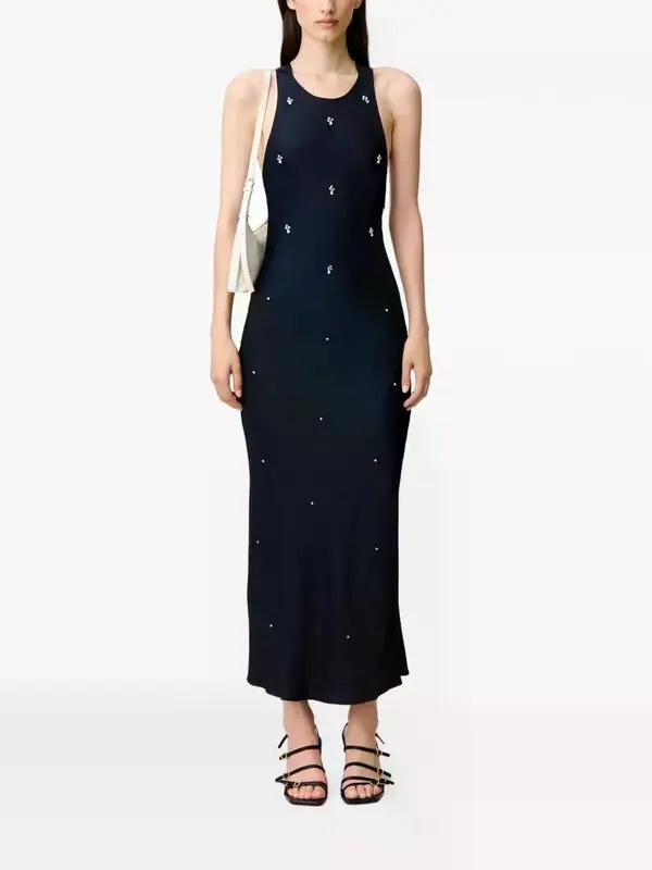 Claudie Pierlot Crystal-embellished Cross-back Dress - Black