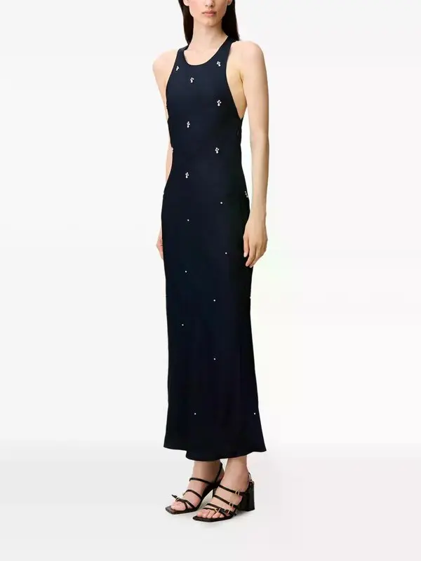 Claudie Pierlot Crystal-embellished Cross-back Dress