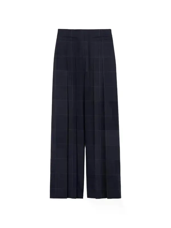 Claudie Pierlot Wide-leg Checked Trousers