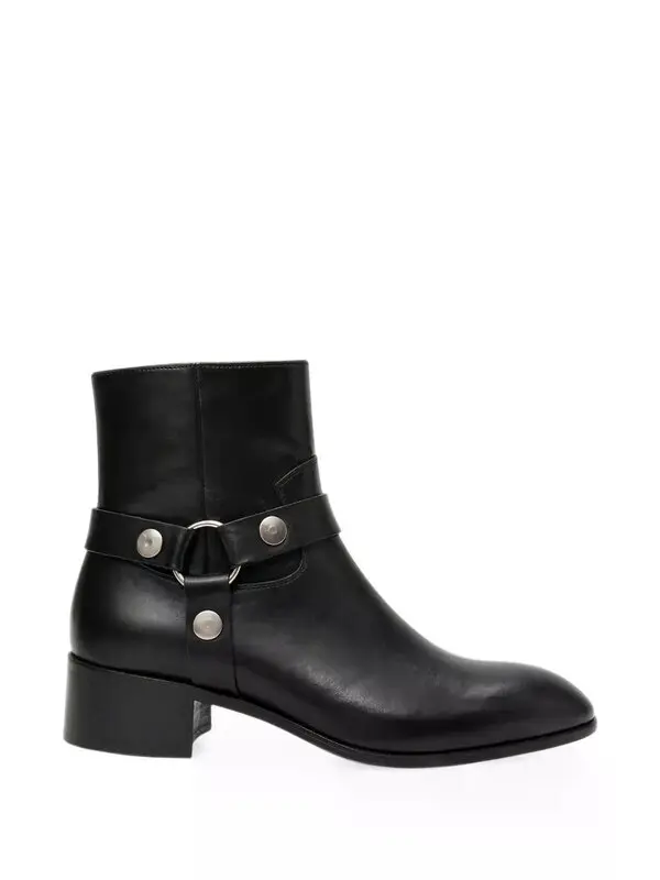 SANGUE Harness-detail Leather Ankle Boots