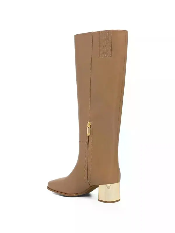 Michael Kors Metallic-block-heel Boots