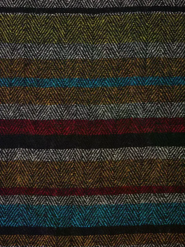 Paul Smith Signature-stripe' Lambswool Herringbone Scarf