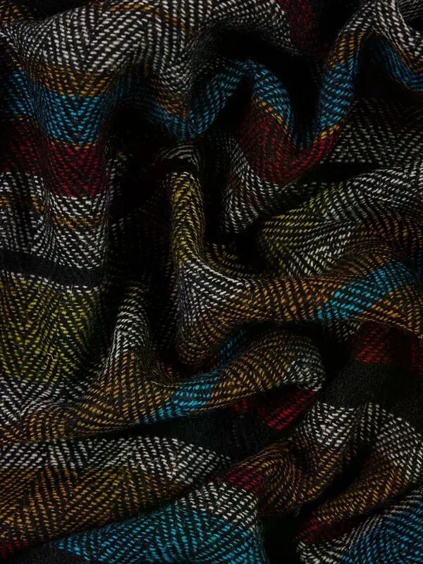 Paul Smith Signature-stripe' Lambswool Herringbone Scarf