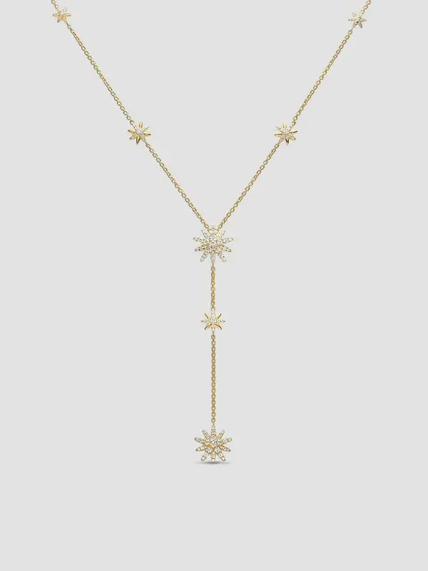 David Yurman Starburst Y Necklace In 18k Yellow Gold With Diamonds, 76.7mm - Diamond