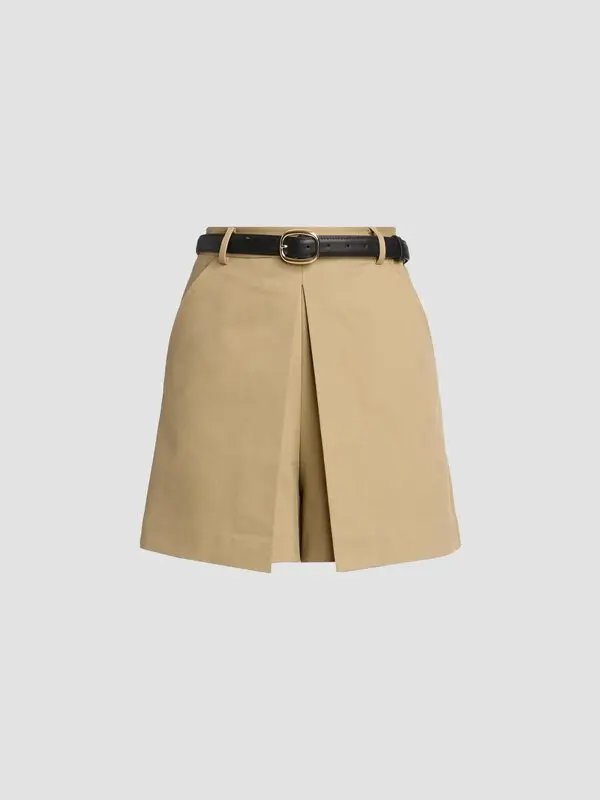 SELF-PORTRAIT Gaberdine Belted Skort