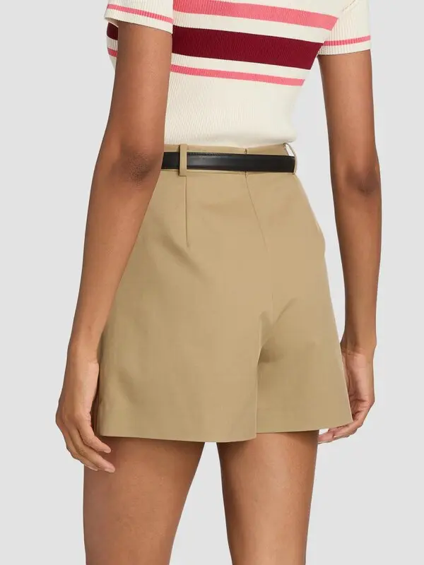 SELF-PORTRAIT Gaberdine Belted Skort