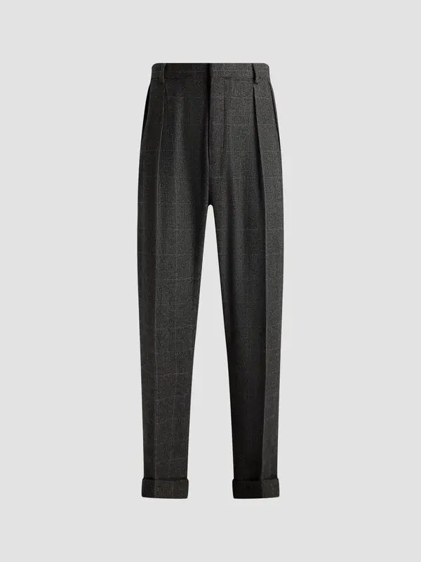 Ralph Lauren Purple Label Glenn Checked Wool-cashmere Trousers