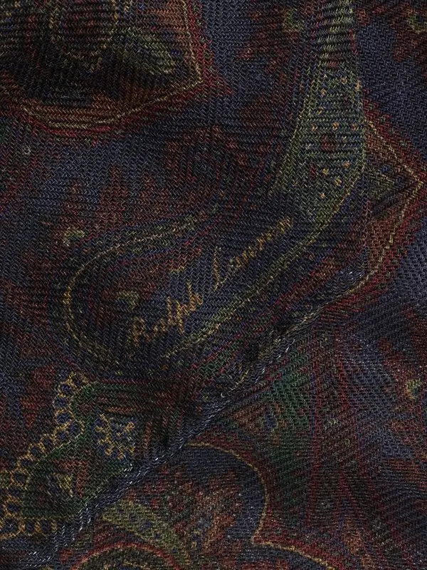 Ralph Lauren Purple Label Paisley Wool-silk Neck Scarf