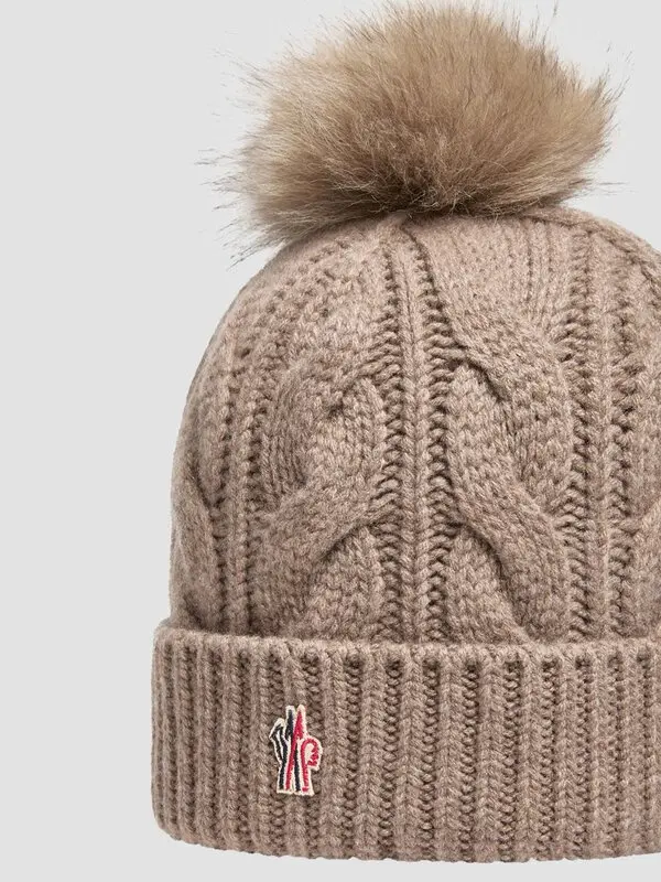 Moncler Beanie Hat In Wool & Cashmere Blend