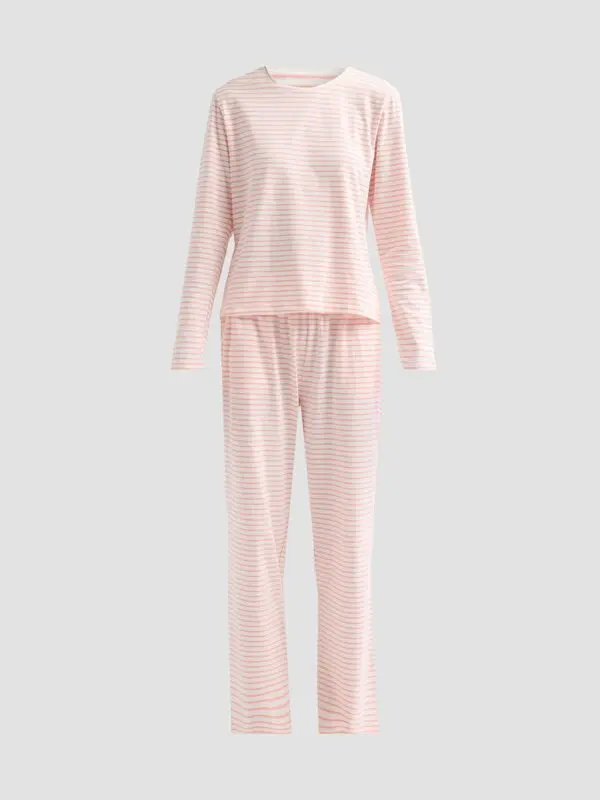 PAPINELLE Soft Cotton Knit Pajama Set - Ecru
