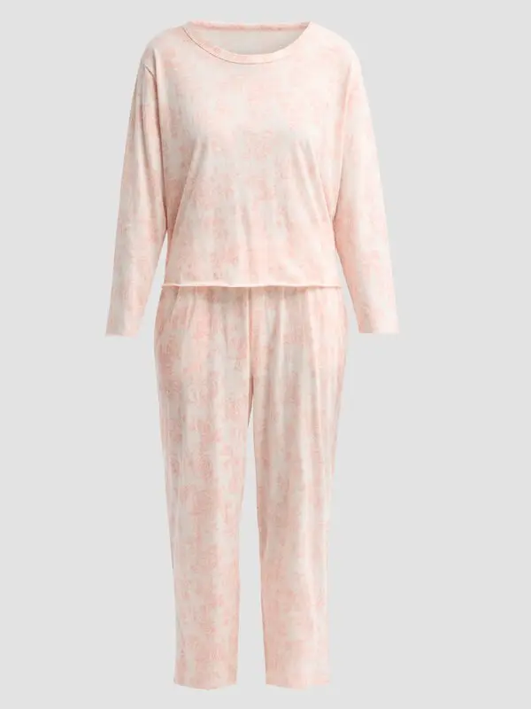 PAPINELLE Nostalgia Floral Cotton Pajamas - Persimmon