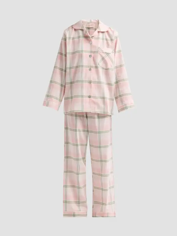 PAPINELLE Cotton Plaid Pajama Set