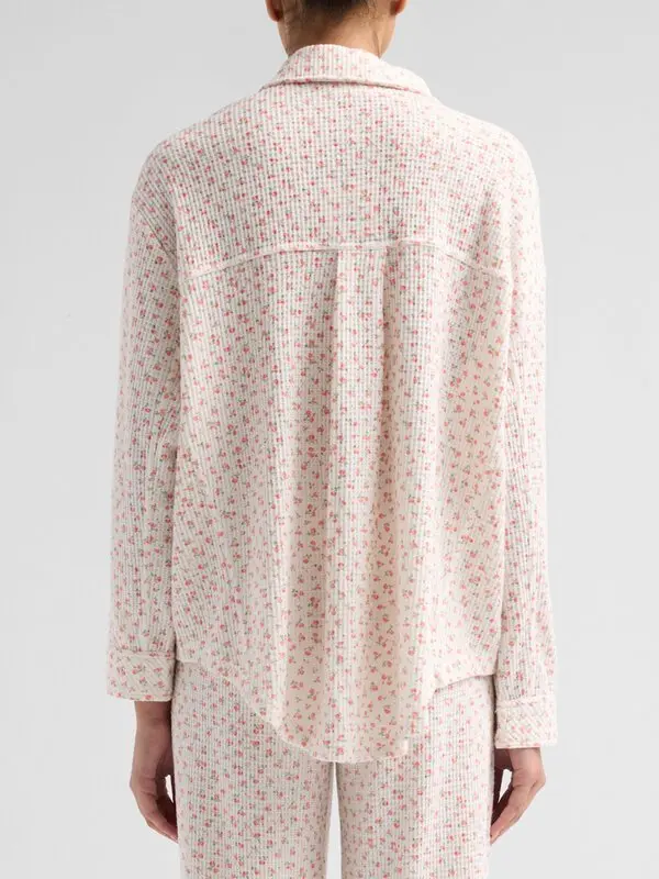 PAPINELLE Floral Waffle-knit Pajamas
