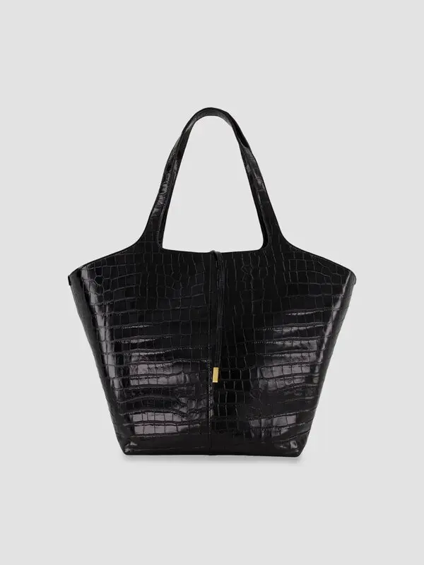 Vince Mia Croc-embossed Leather Tote Bag
