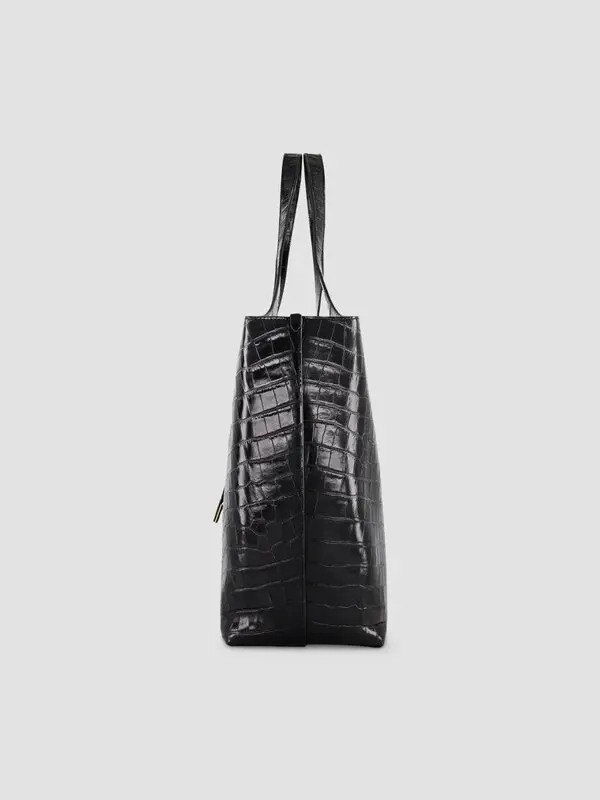 Vince Mia Croc-embossed Leather Tote Bag