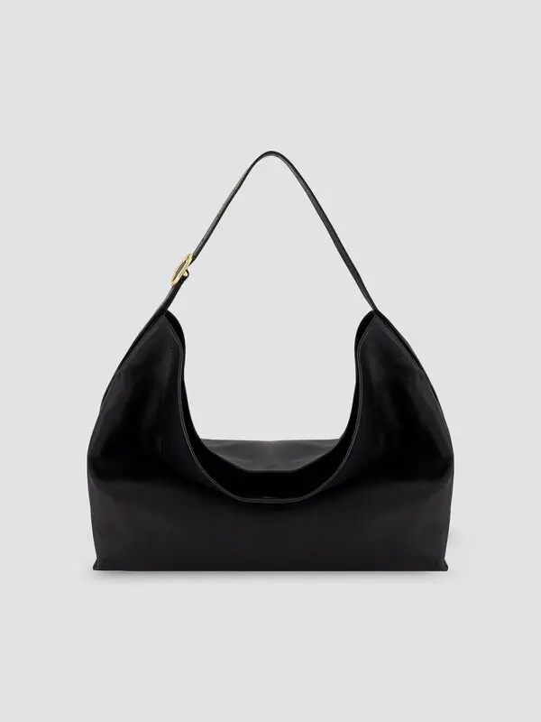 Vince Medium Plonge Vivian Leather Hobo Bag - Black