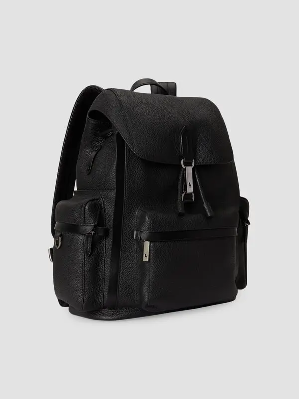 Polo Ralph Lauren Polo Id Pebbled Leather Backpack