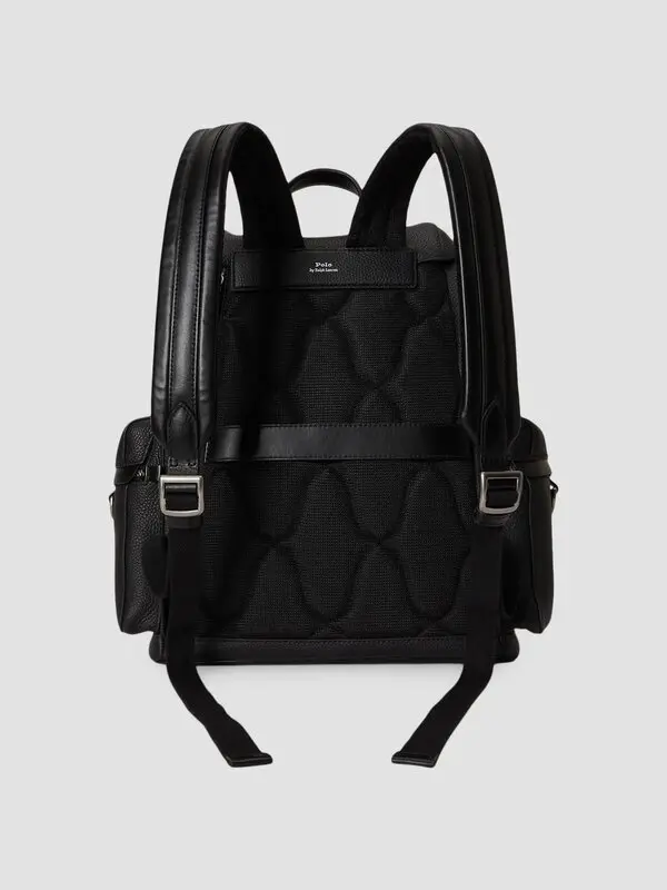 Polo Ralph Lauren Polo Id Pebbled Leather Backpack