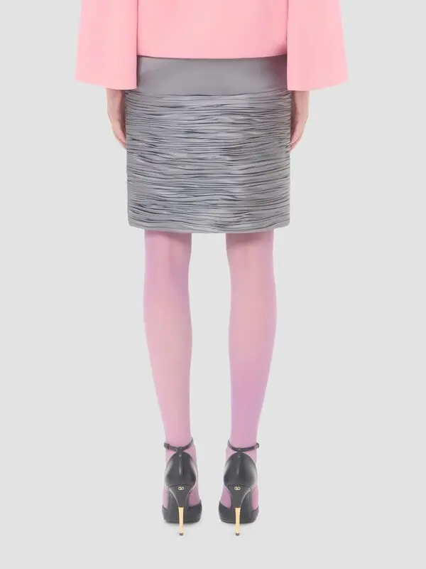 Valentino Garavani Cady Satin Skirt - Grey