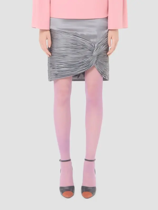 Valentino Garavani Cady Satin Skirt - Grey