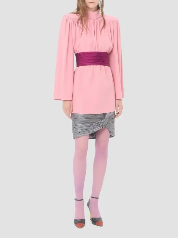 Valentino Garavani Cady Satin Skirt - Grey