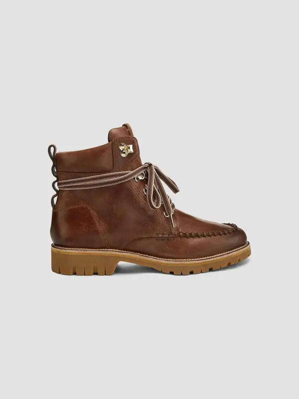 Rag & Bone Cameron Lace-up Waterproof-leather Ankle Boots - Mocha