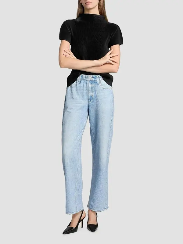 Rag & Bone Rb Miramar Terry Elasticized Wide-leg Pants - Aria