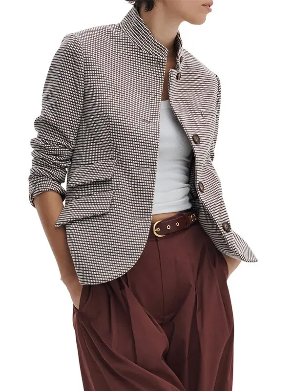 Rag & Bone Slade Check Stretch-cotton Blazer