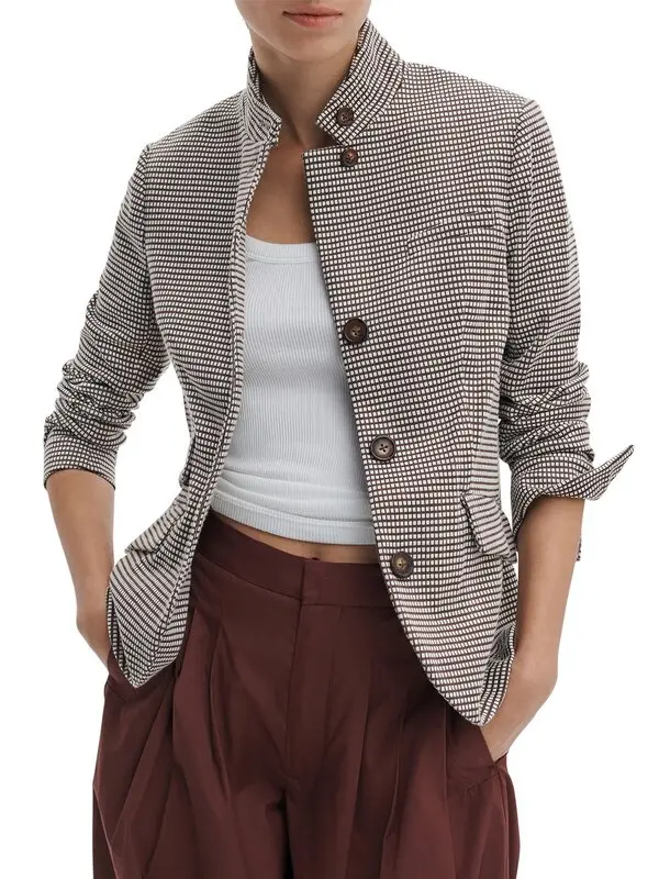 Rag & Bone Slade Check Stretch-cotton Blazer