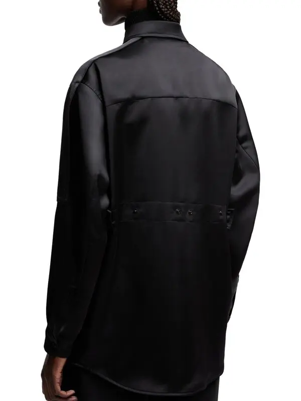 Moncler X Ee72 Edward Enninful Shirt In Satin - Black