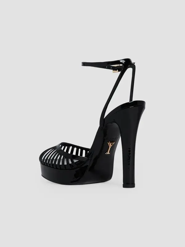 Retrofete Manolia 120mm Patent Leather Platform Sandals