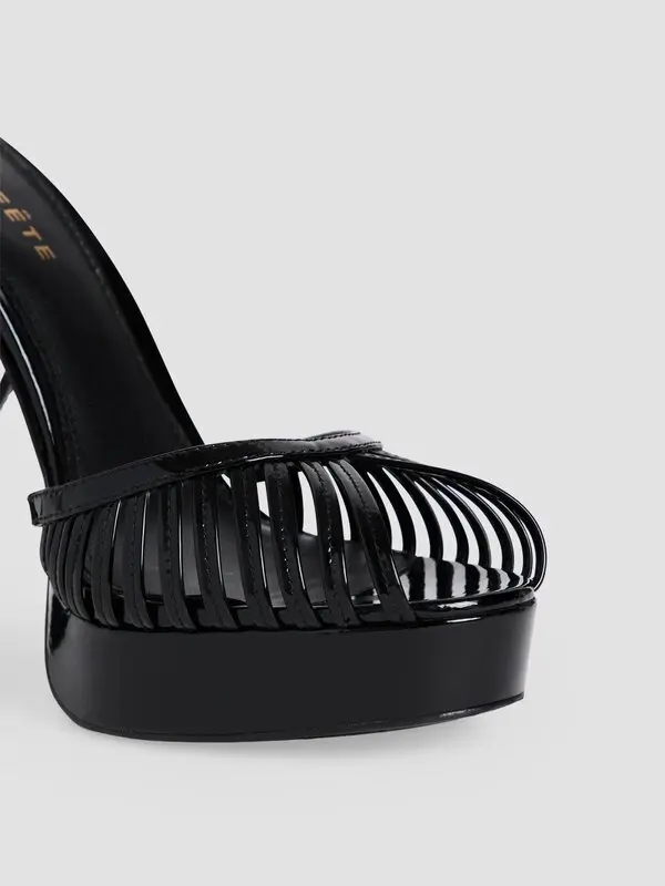 Retrofete Manolia 120mm Patent Leather Platform Sandals