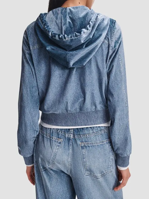 Rag & Bone Rb Miramar Velvet Zip-up Hoodie - Sutton