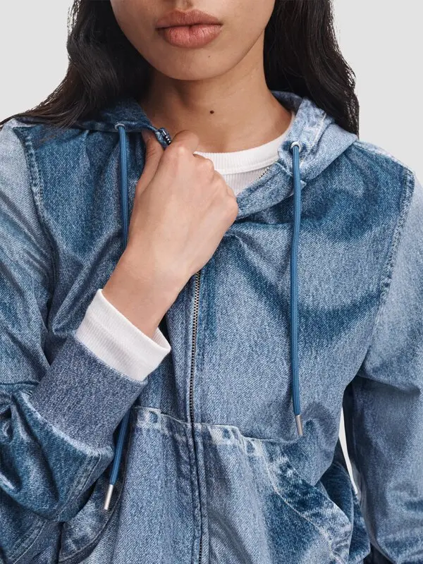 Rag & Bone Rb Miramar Velvet Zip-up Hoodie - Sutton