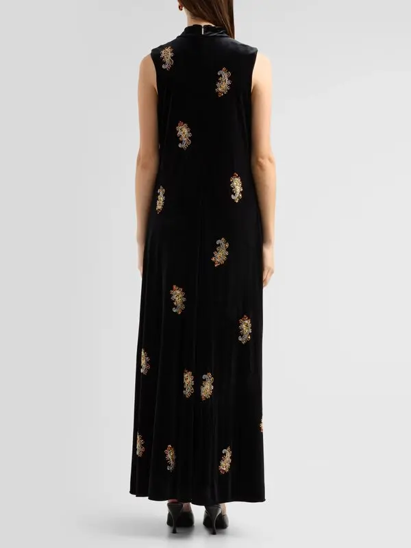 Elie Tahari The Vani Velvet Maxi Dress - Noir