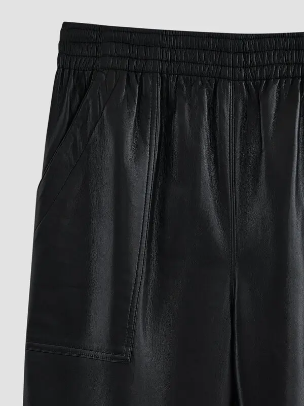 ANINE BING Billy Leather-blend Pants