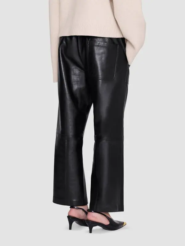 ANINE BING Billy Leather-blend Pants