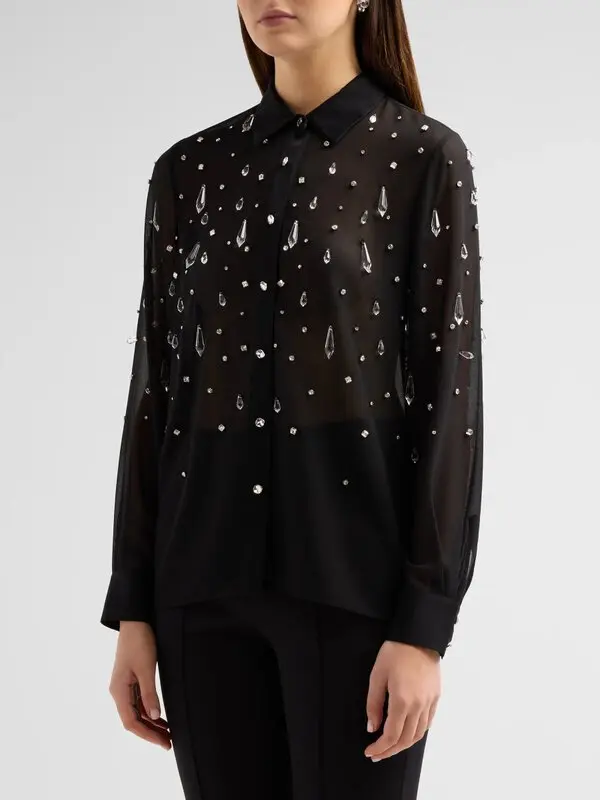 Elie Tahari The Sloane Embellished Blouse