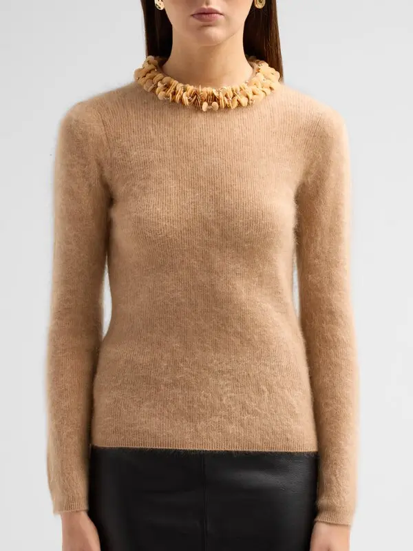 Elie Tahari The Ling Jeweled Cashmere Sweater