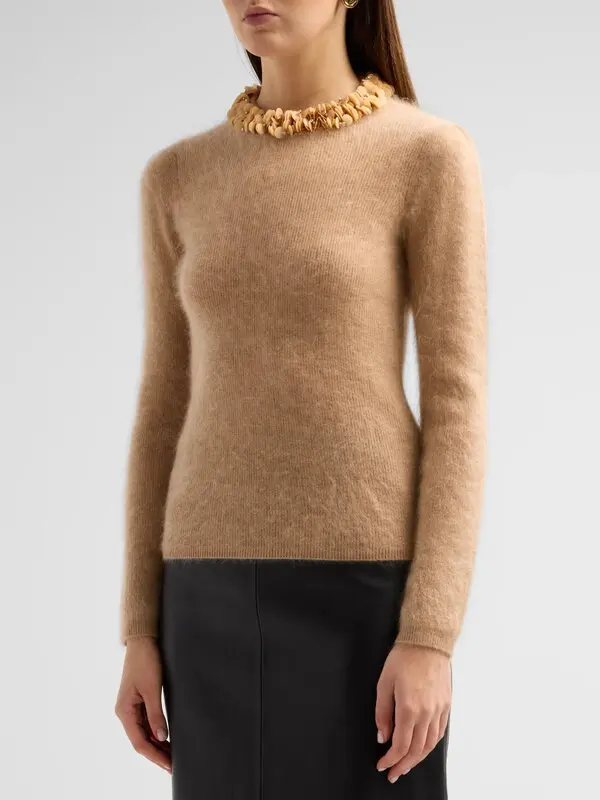 Elie Tahari The Ling Jeweled Cashmere Sweater