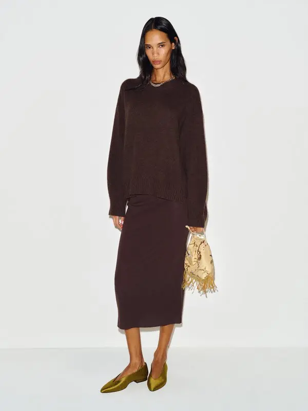 REFORMATION Nadine Column Sweater Skirt