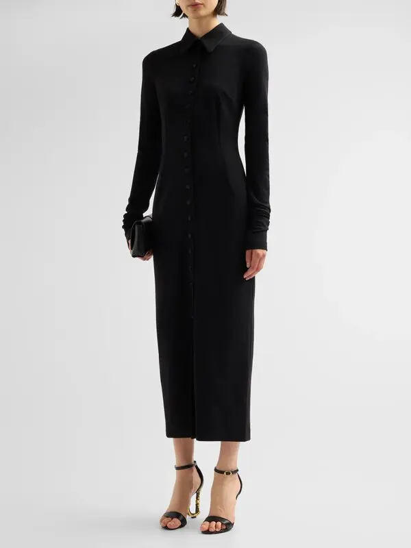 Dolce & Gabbana Wool Midi Shirtdress