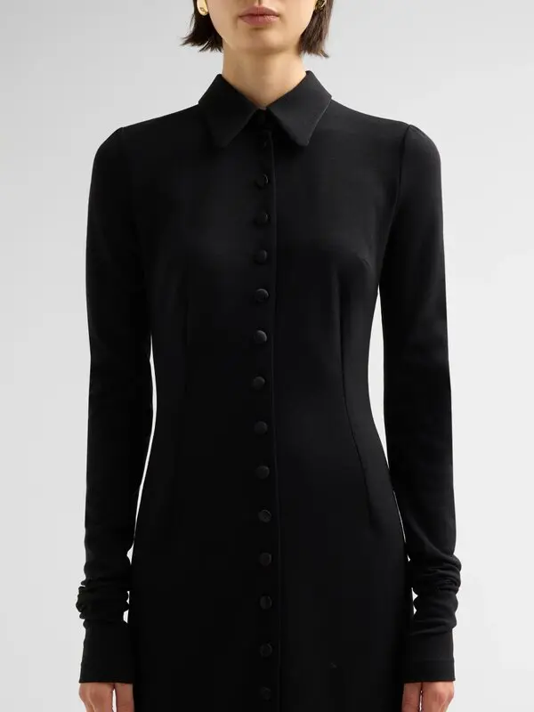 Dolce & Gabbana Wool Midi Shirtdress