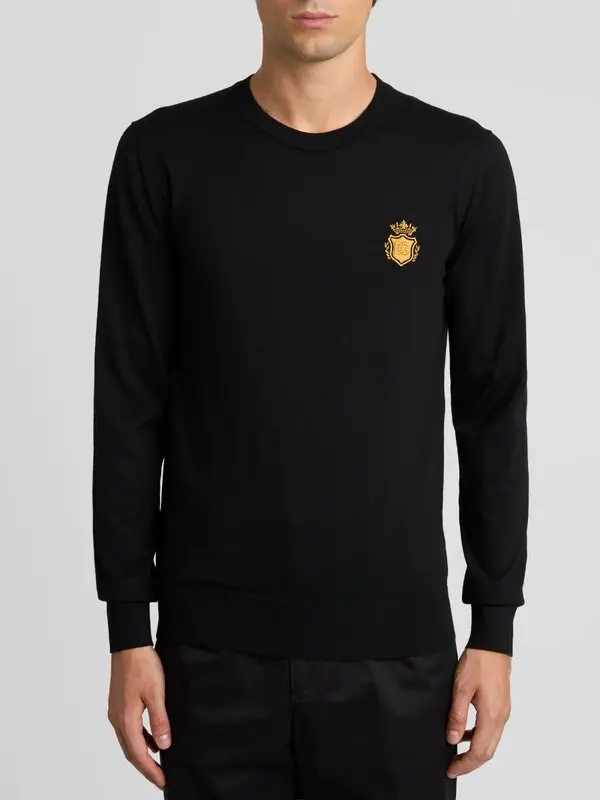 Dolce & Gabbana Round Neck Virgin Wool Sweater
