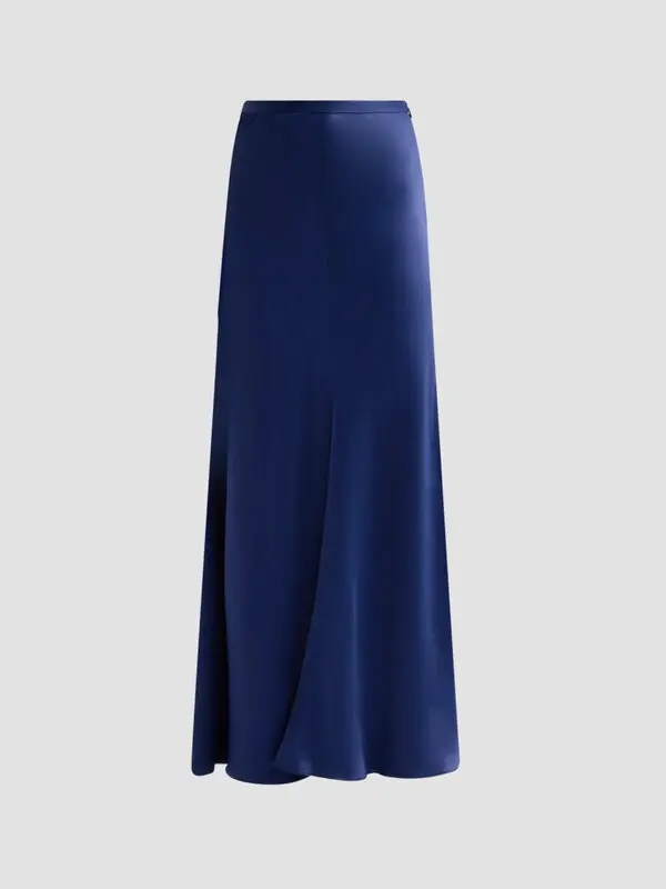 Alberta Ferretti Enver Satin Maxi Slip Skirt