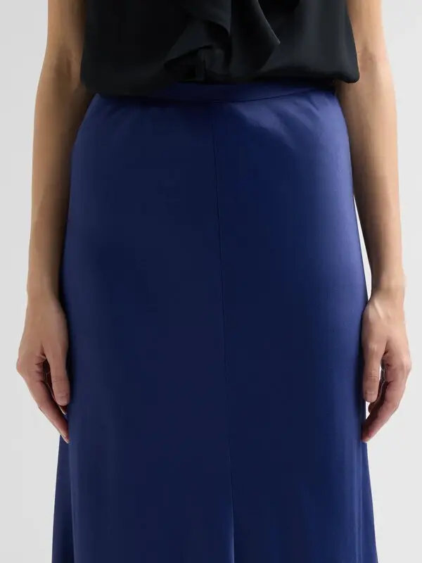 Alberta Ferretti Enver Satin Maxi Slip Skirt