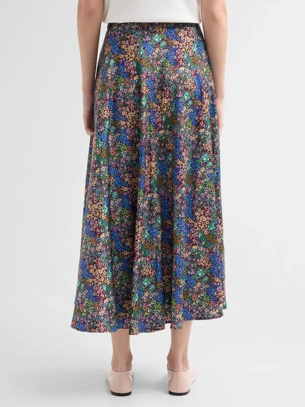 Moschino Floral Print Midi Skirt