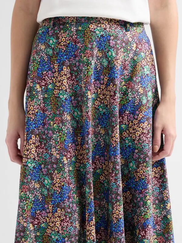 Moschino Floral Print Midi Skirt