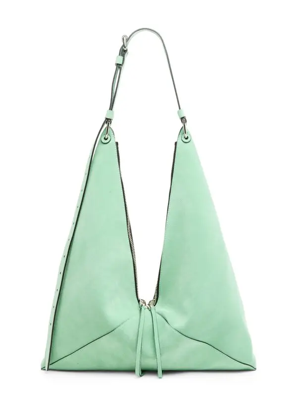 Moschino Folded Suede Hobo Bag - Mint